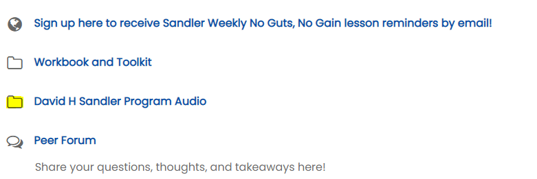Audio Resources in Sandler Online – Sandler